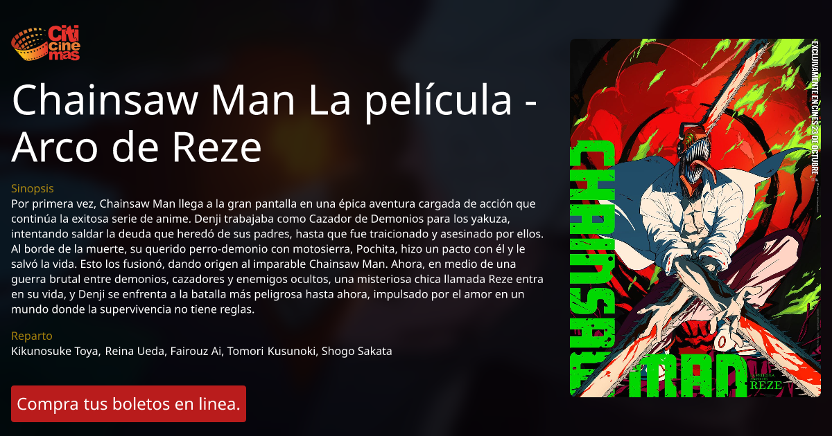 Chainsaw Man La película - Arco de Reze