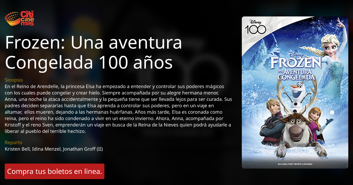 Frozen: Una aventura Congelada 100 años