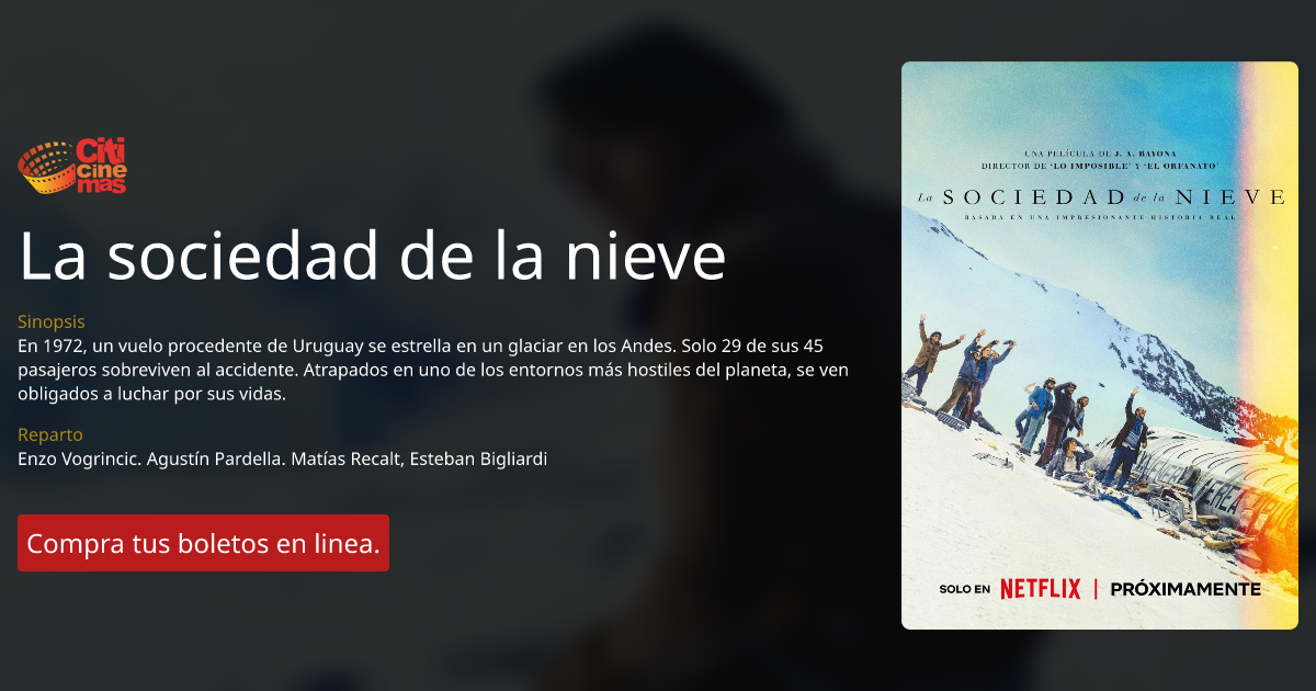 La sociedad de la nieve