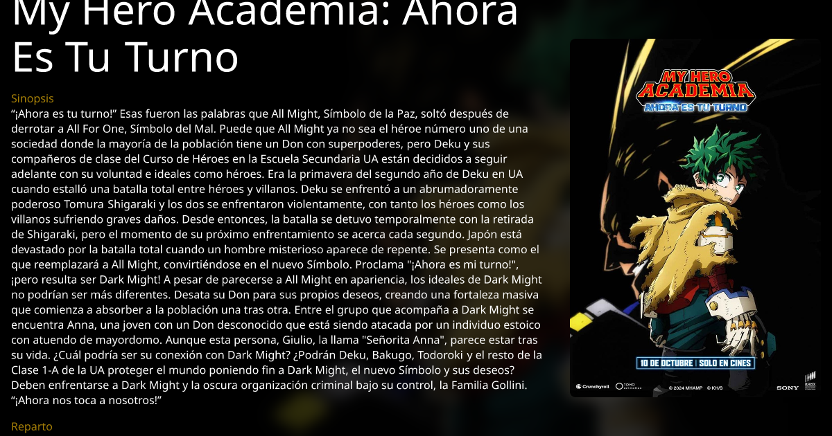 My Hero Academia: Ahora Es Tu Turno