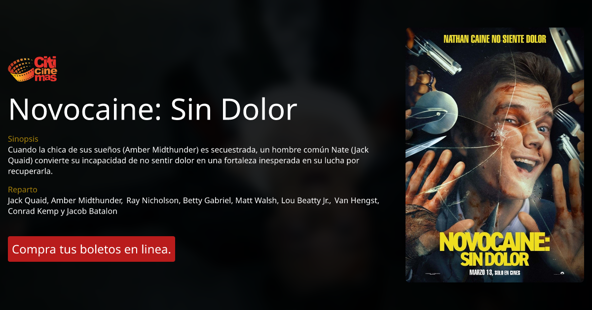 Novocaine: Sin Dolor