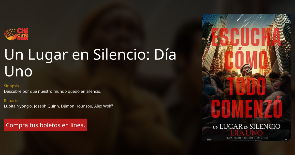 Un Lugar en Silencio: Día Uno